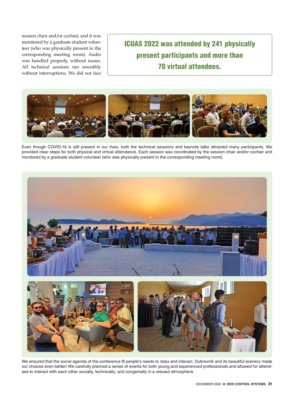 Report on ICUAS 2022 in IEEE Control Systems – The 2022 Int´l Conference on Unmanned Aircraft ...